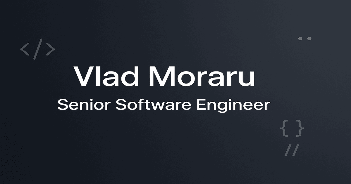 Vlad – Senior Frontend Engineer